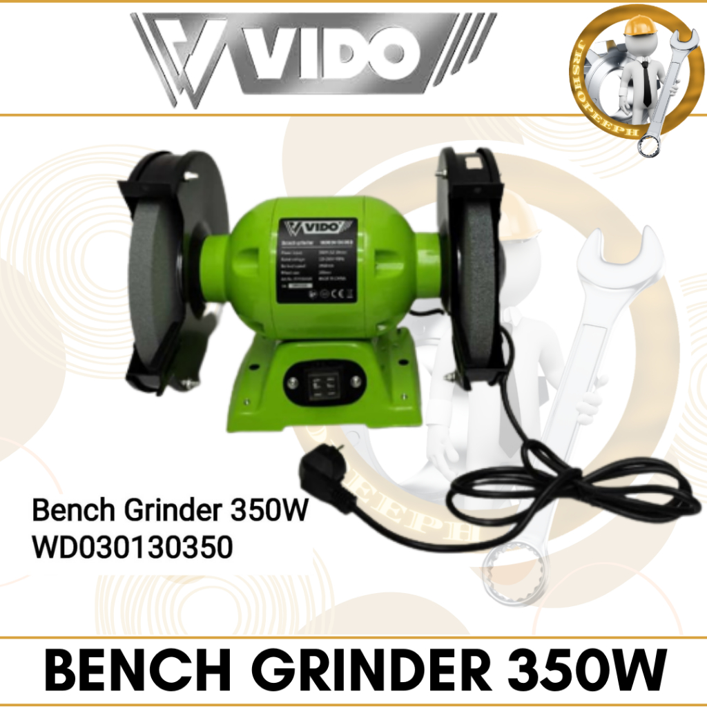 Jrshopeeph Vido Bench Grinder Panghasa 350W 200mm Polisher Heavy Duty ...