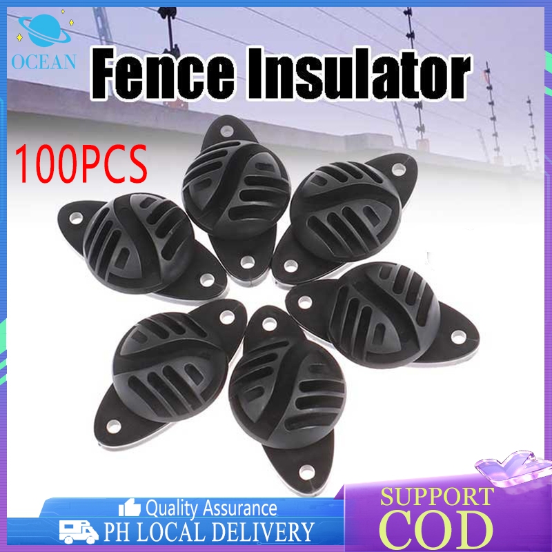 100PCS Wood Post Insulator Wire Safe Claw Insulator Polywire 2Hole ...