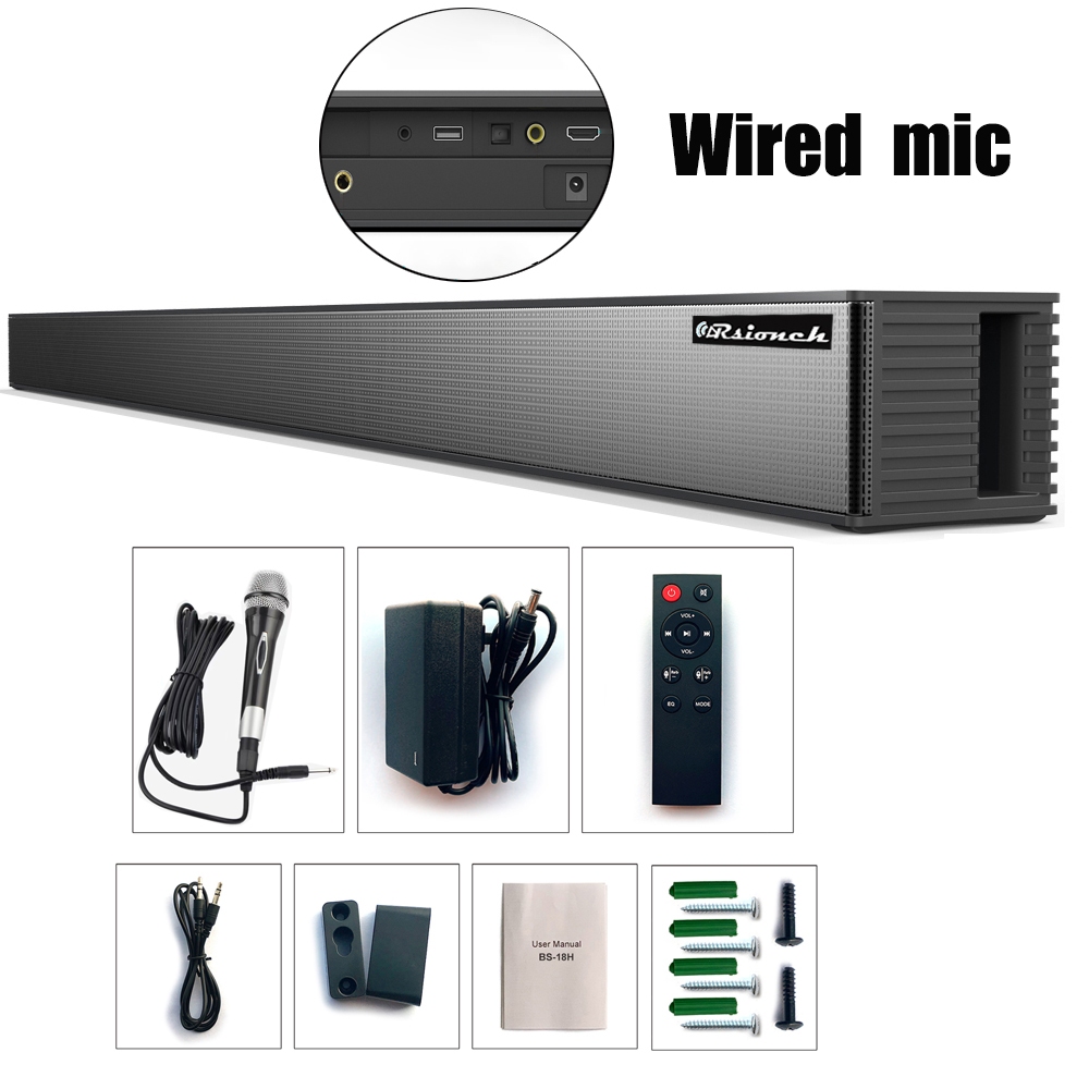 Big Size Bluetooth Speaker TV Karaoke Soundbar with Mic Videoke ...