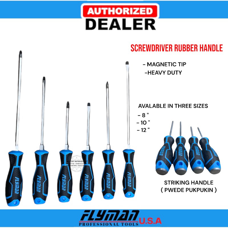 Flyman Tools Usa ( Striking Screwdriver Rubber Handle ) | Shopee ...