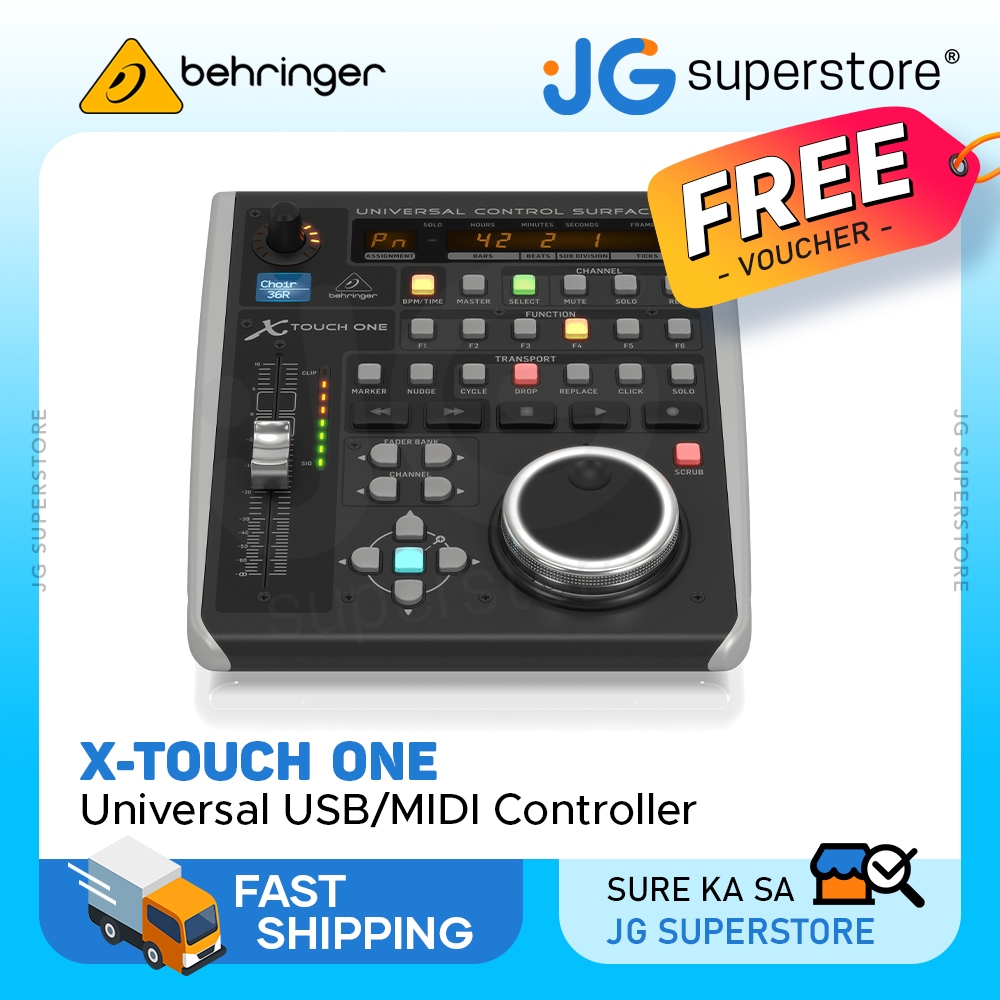 Behringer X-TOUCH ONE Universal Comprehensive Control Surface w/ 6 Function Keys, Jog Wheel ...