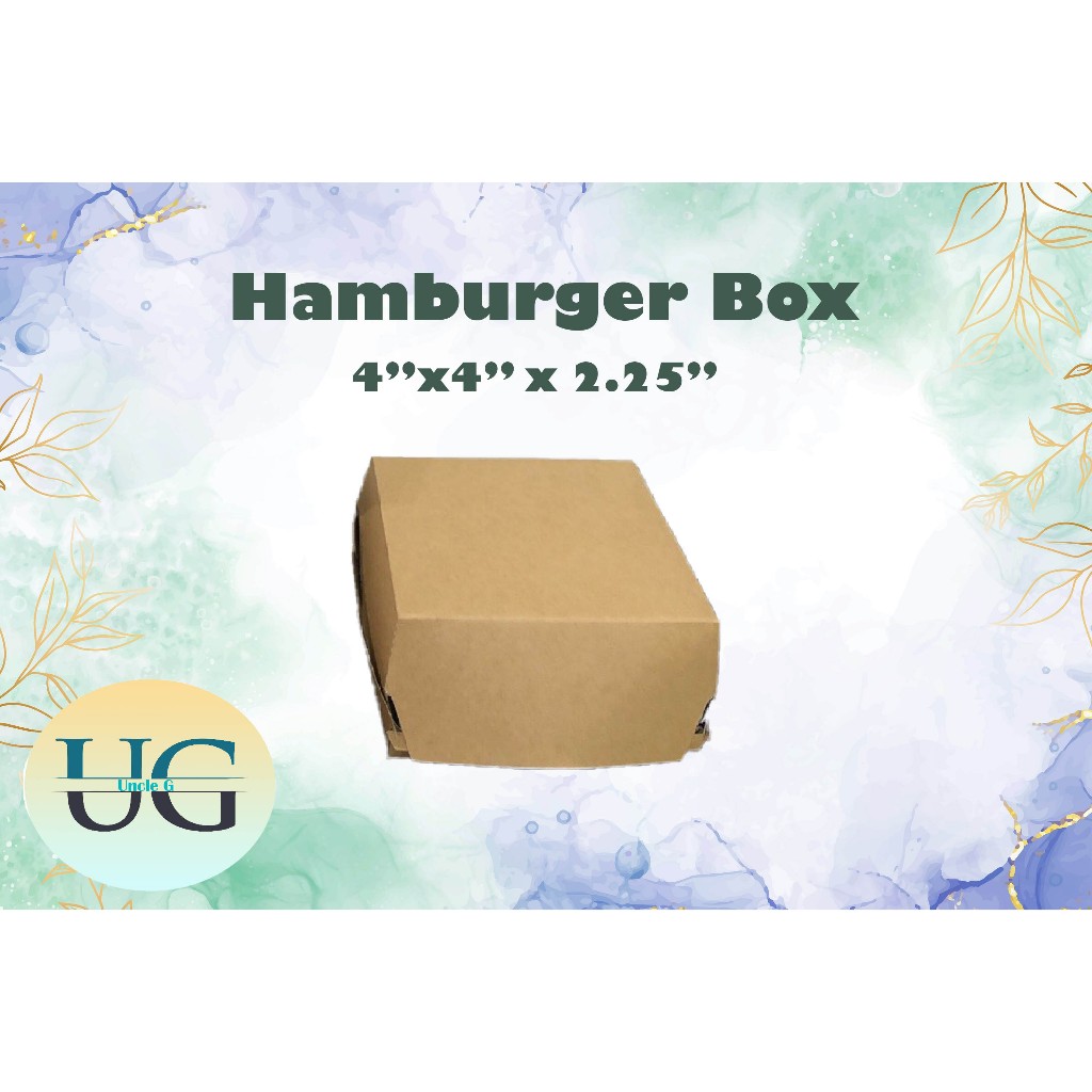 Hamburger Box, Burger Box, Foil-Coated, Silver-Brown, 25 Pieces ...