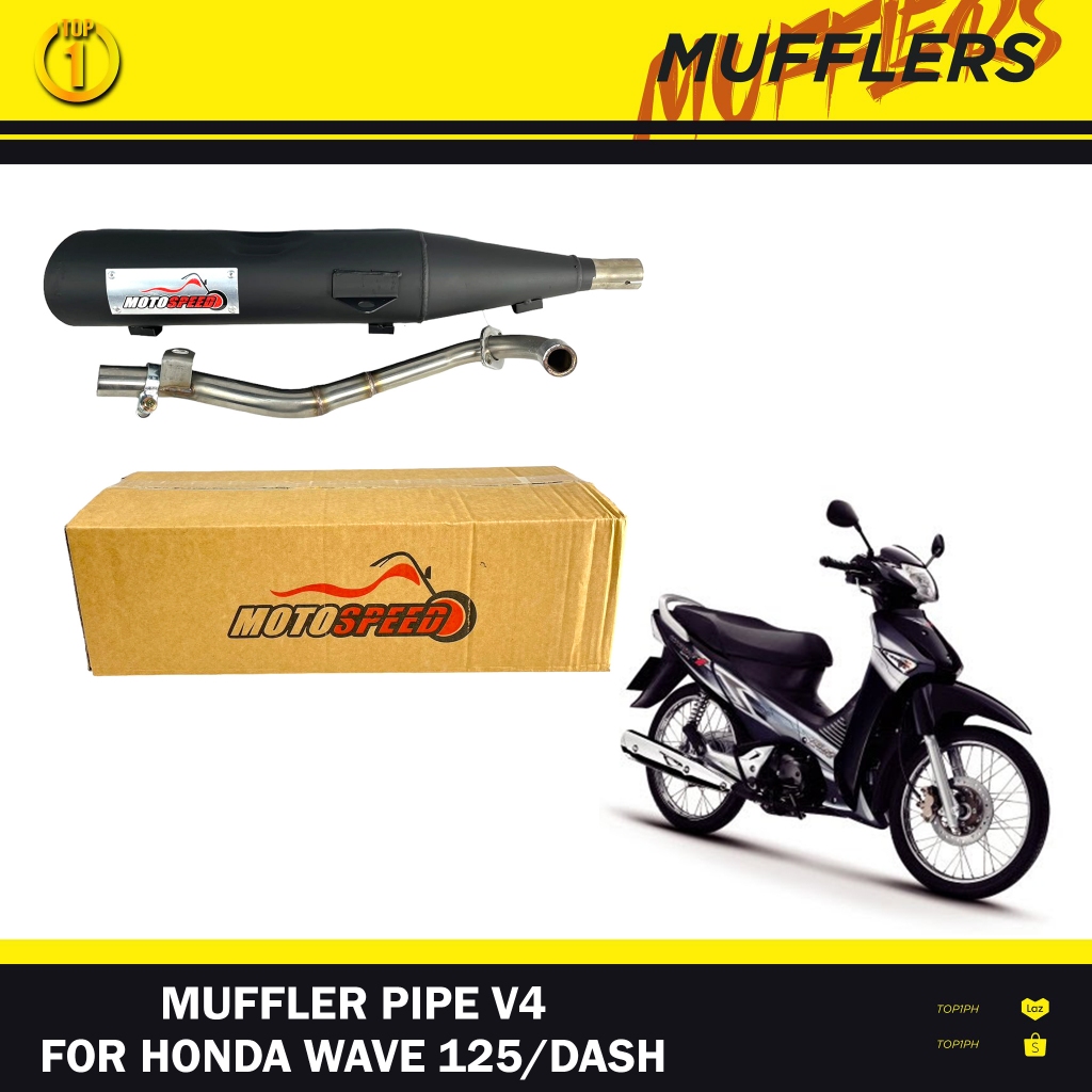 Full Exhaust System Motospeed Muffler Pipe for Honda Wave 125/Dash ...