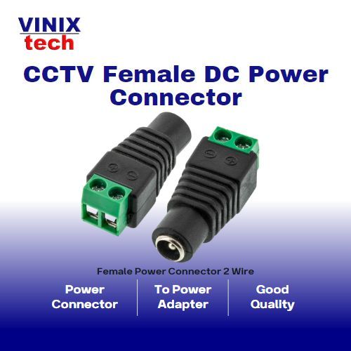 CCTV 12V DC FEMALE Power Connector Connector Screw Type Positive and ...
