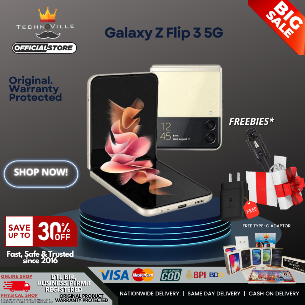 Samsung Galaxy Z Flip 3 5G (1 Year Warranty) with FREEBIES! | Shopee ...