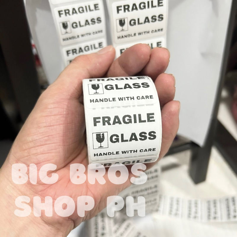 Fragile Glass Thermal Sticker 50 pcs | 100 pcs | 400pcs | Shopee ...