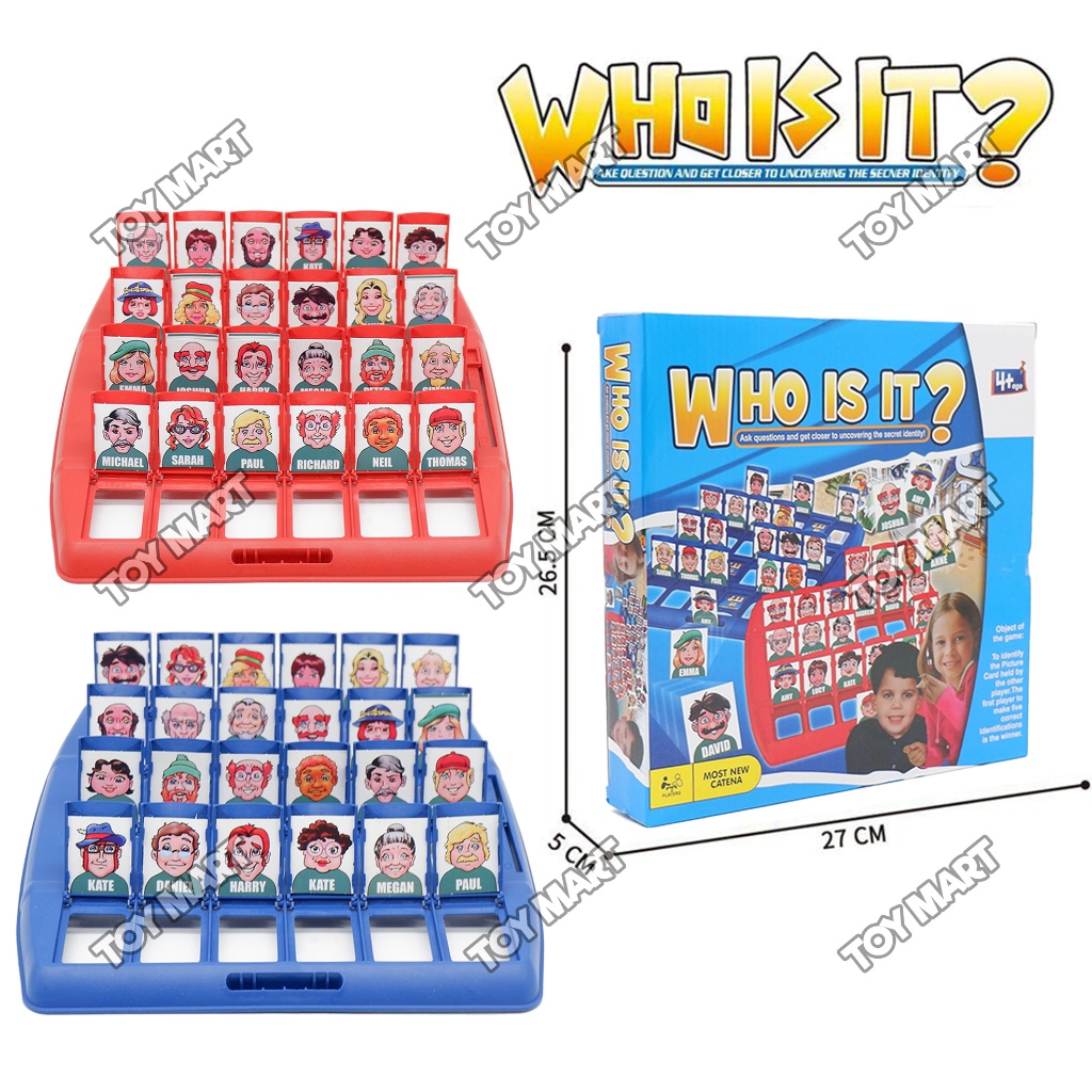 Who is It? Plastic Folding Board Game Toy Who Is It Guessing Game Kids ...