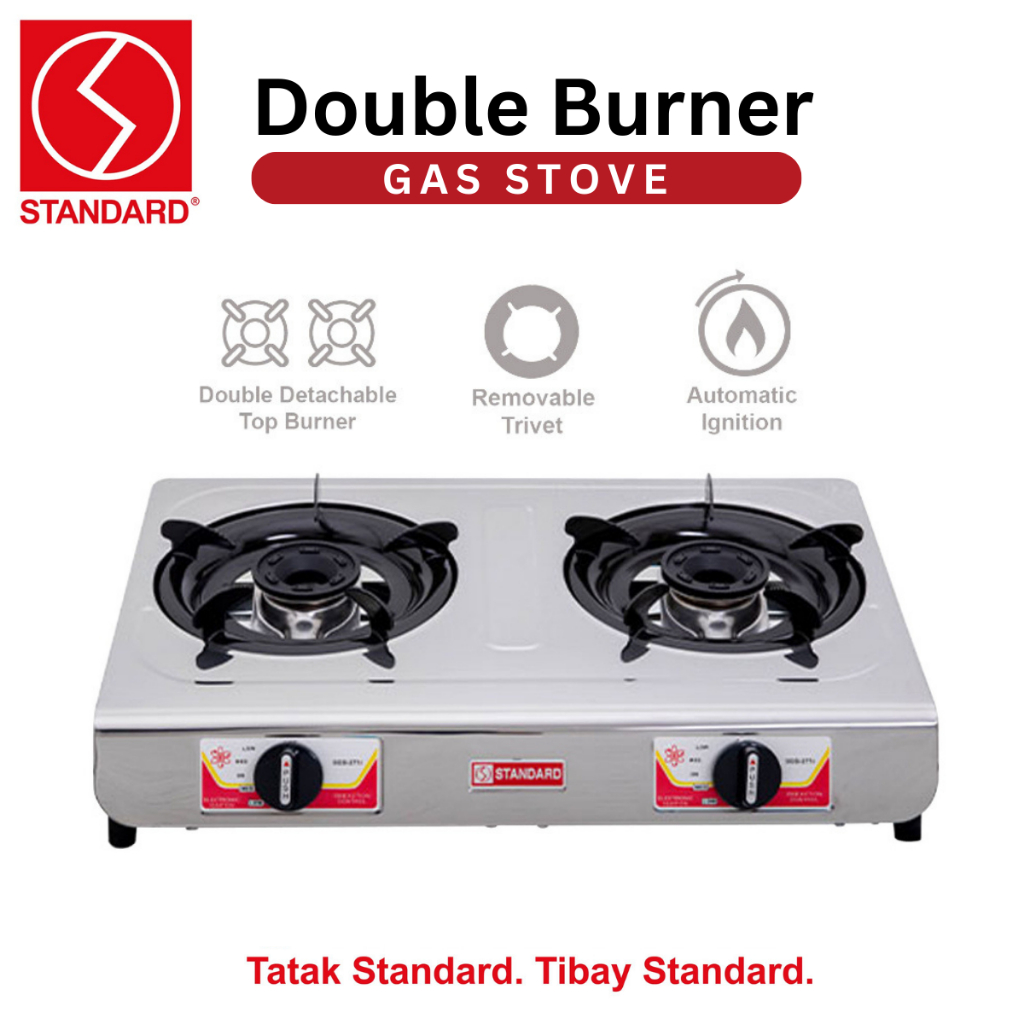 Standard LPG Double Burner Stove Heavy Duty Gas Burner Stainless SGS ...