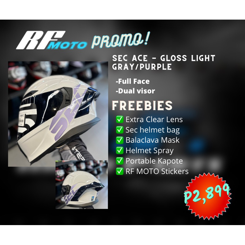 SEC ACE helmet Promo! More Freebies | Shopee Philippines