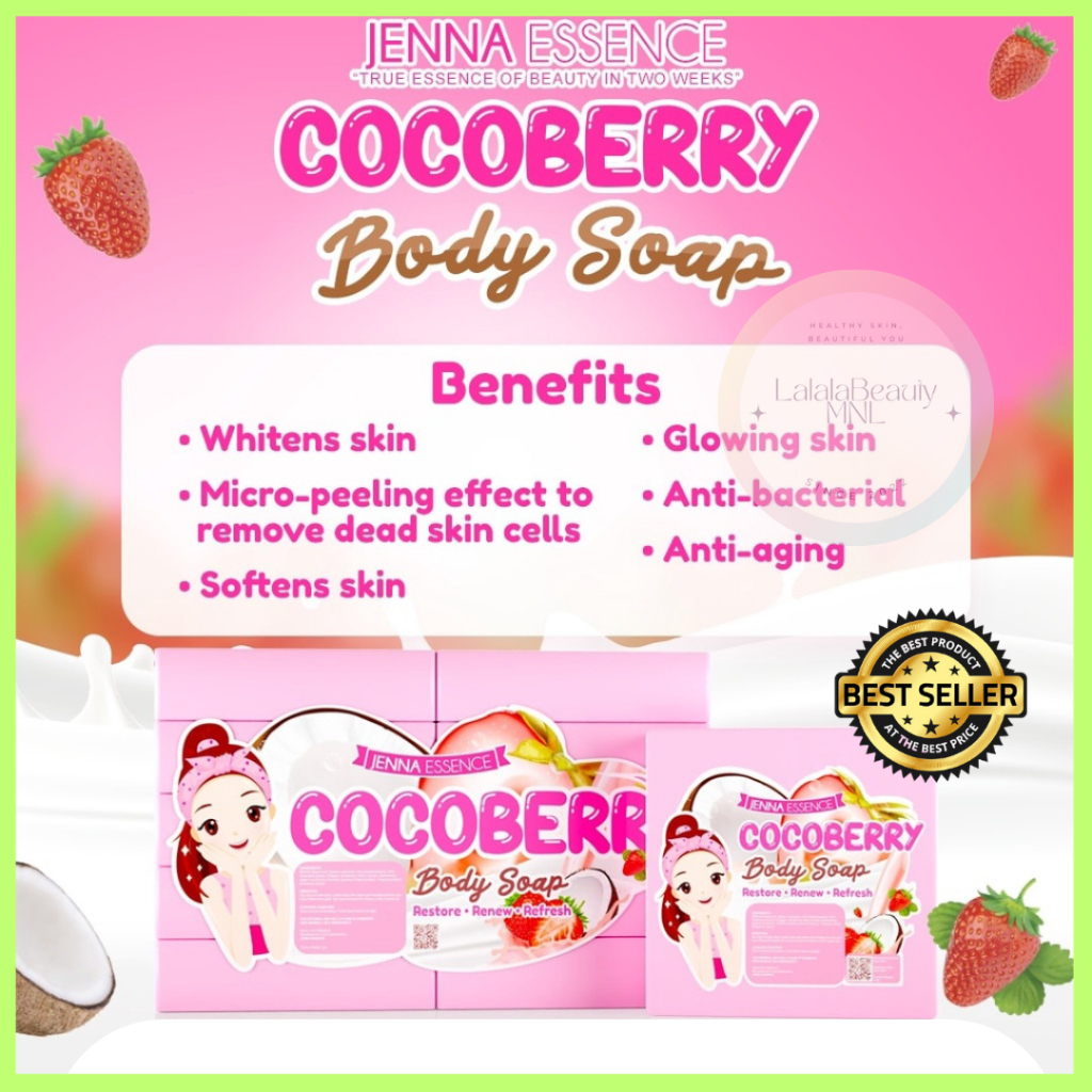 Jenna Essence Cocoberry Soap Bar Coco Berry Per Piece Niacinamide ...