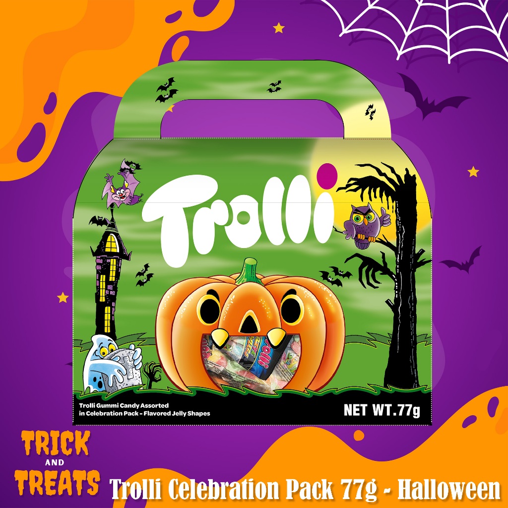 Trolli Celebration Pack 77g - Assorted Gummi Candies for Halloween ...