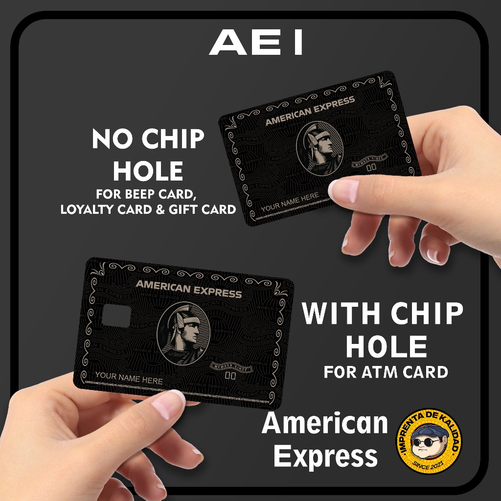 AE/AMEX AMERICAN EXPRESS Card Skin Card Sticker Vinyl Debit/ATM/beep ...