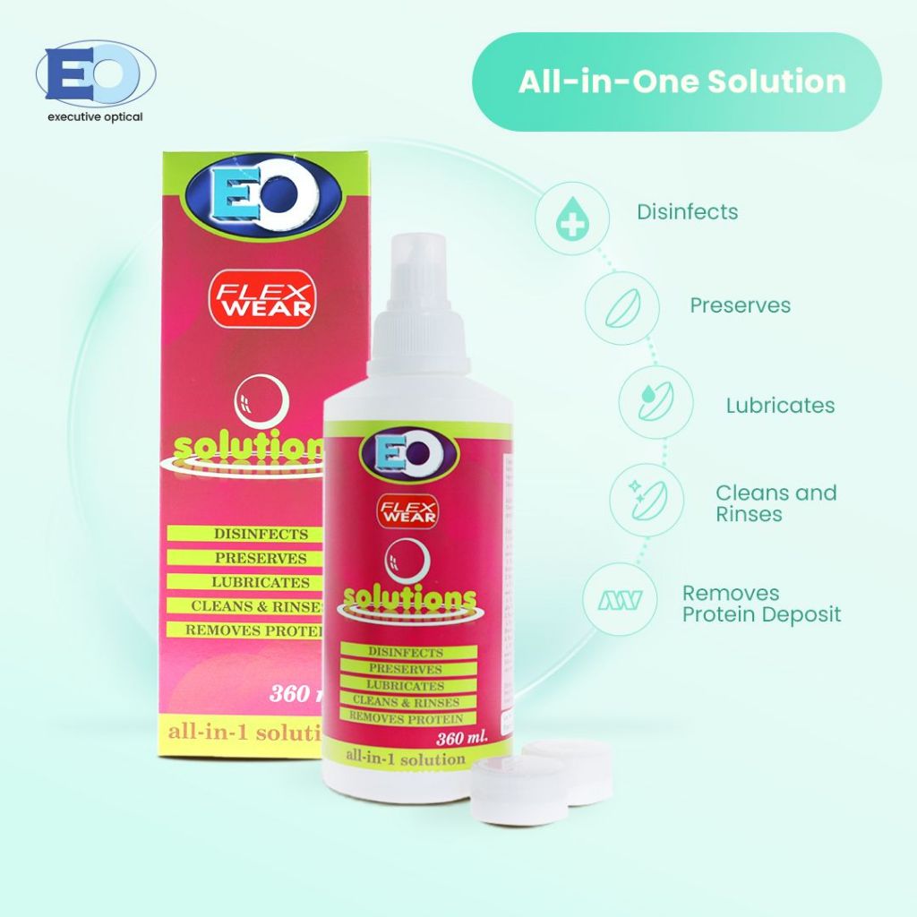 EO Flexwear All-In-1 Contact Lens Solution 360ml | Shopee Philippines