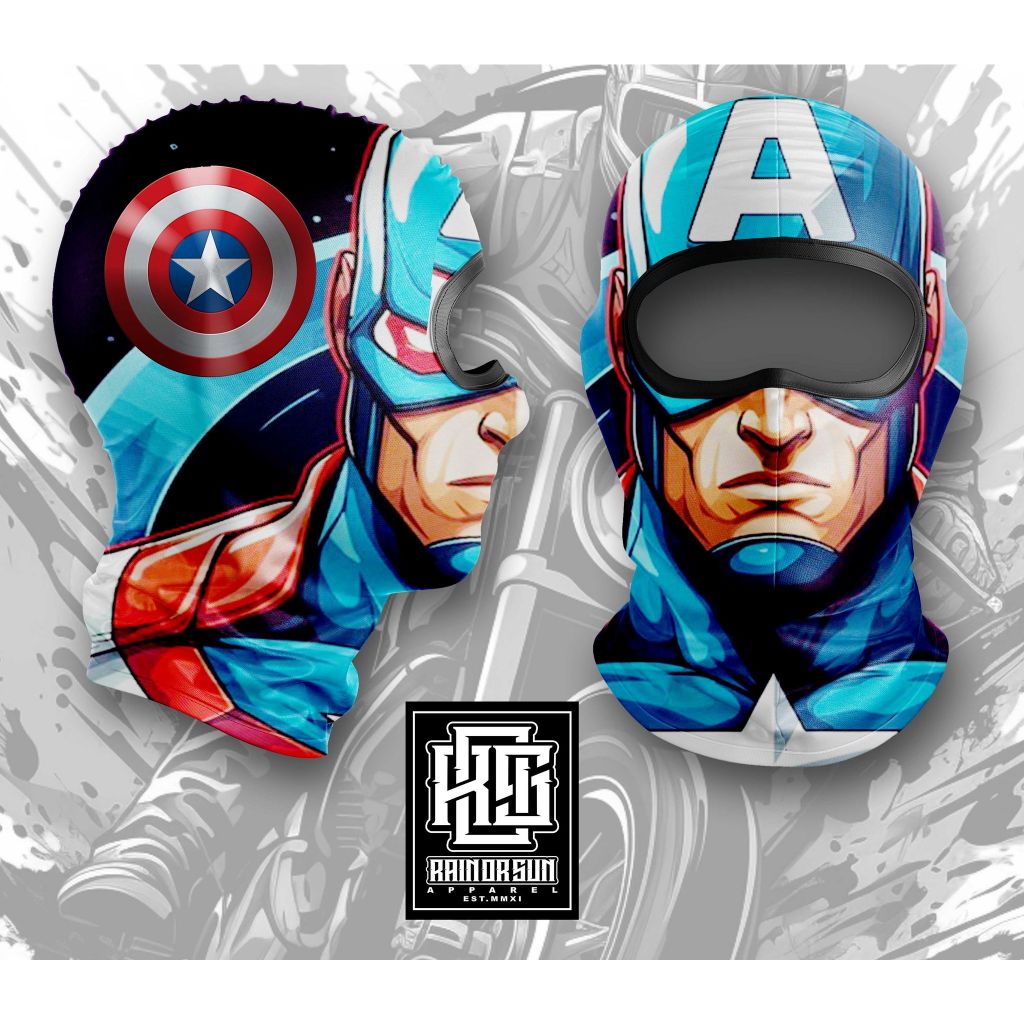 CPT.AMERICA B01 MOTOR RIDING BALACLAVA full sublimation motor riding ...