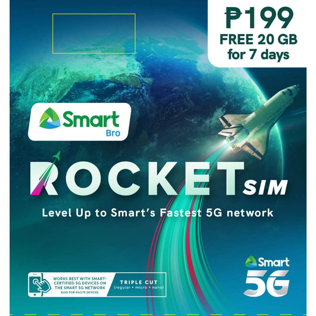 SMART ROCKET SIM FREE 20GB DATA | Shopee Philippines