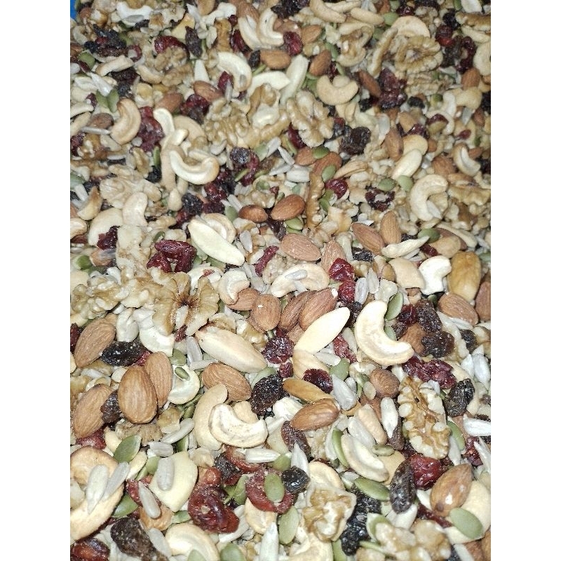 Trail Mix Nuts, Seeds & Dried fruits (with pili nuts) 100g 250g 500g ...
