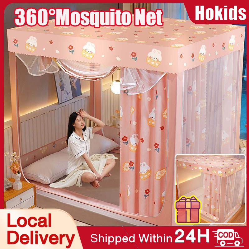 【In Stock】Dustproof Mosquito Net Drop Resistance Bracket Tent Upgraded ...