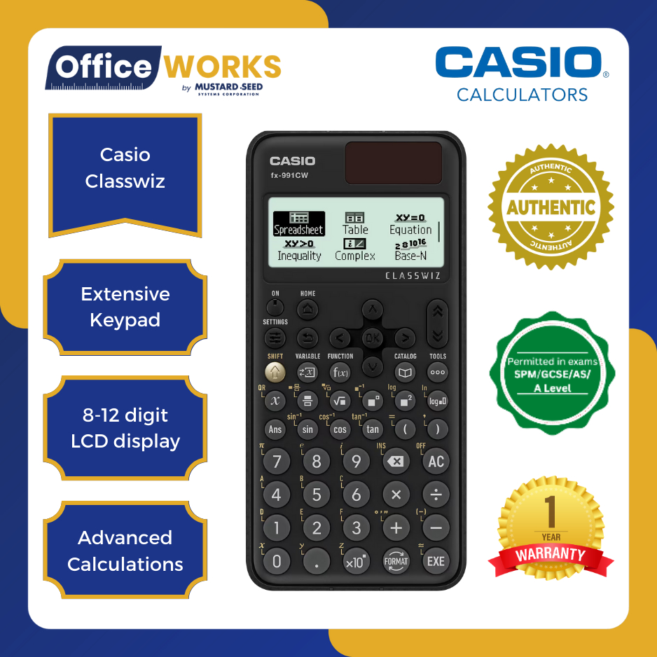Casio Standard Scientific Calculator / Classwiz new series | Shopee Philippines