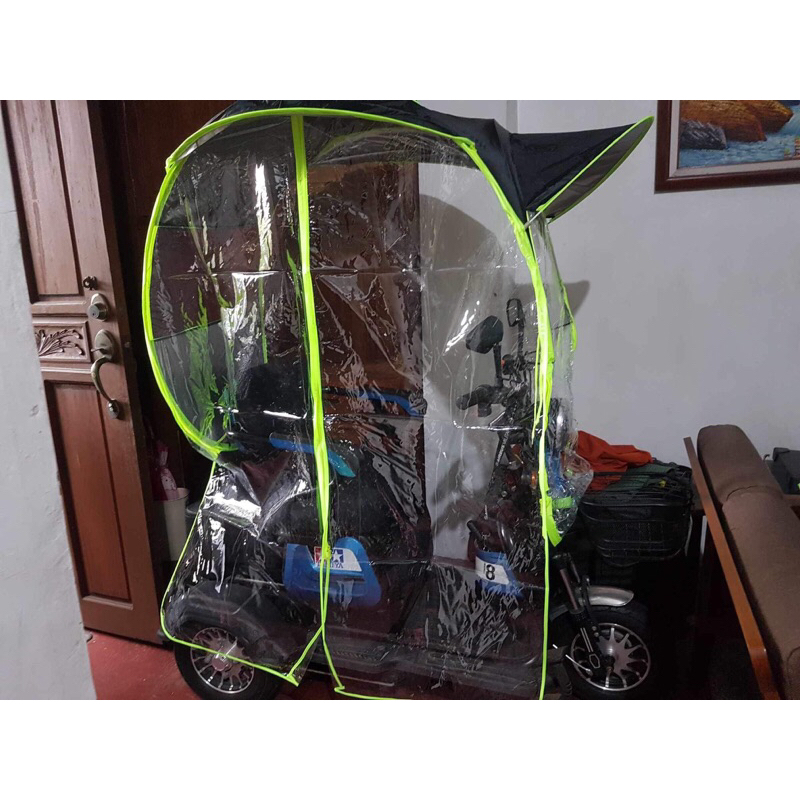 Ebike Motor Canopy Umbrella Solid Black with detachable full side cover ...