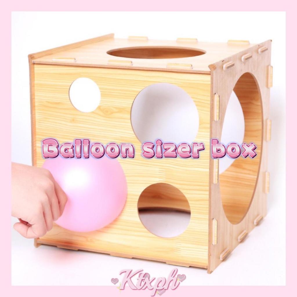 balloon sizer box 9 Holes Wooden Collapsible Reuse balloon party needs ...