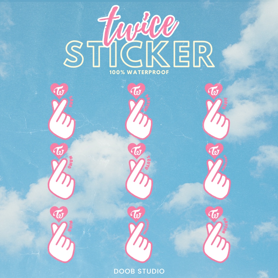 Twice Waterproof Sticker 3pcs (Momo, Sana, Nayeon, Mina, Jeongyeon ...