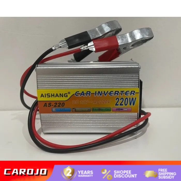 【24H Ship】Power Inverter DC Car INVETER 12V DCTo 220W AC Car Solar ...