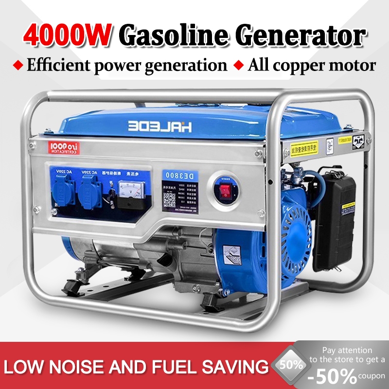 4000W Gasoline Generator 220V/60Hz Single Phase 4-Stroke Portable Small ...