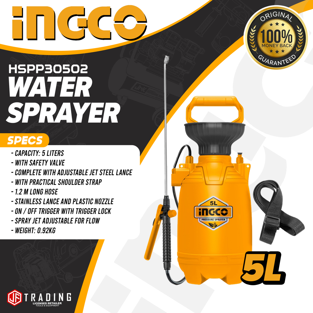 Ingco 5 liter Pressure Sprayer HSPP30502 with High Quality | Shopee Philippines
