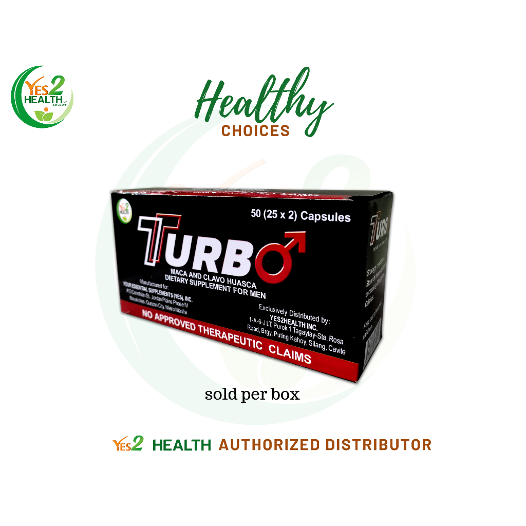Turbo Dietary Supplement for Men (1 Box: 50 Capsules) | Shopee Philippines