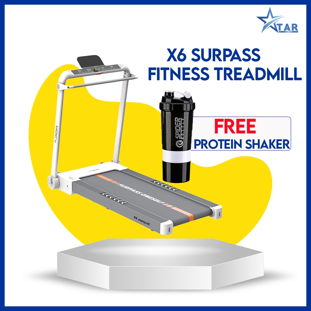 RIDICA X6 Treadmill Single Function Foldable Easy Installment Fitness Treadmill Exercise Hybrid ...