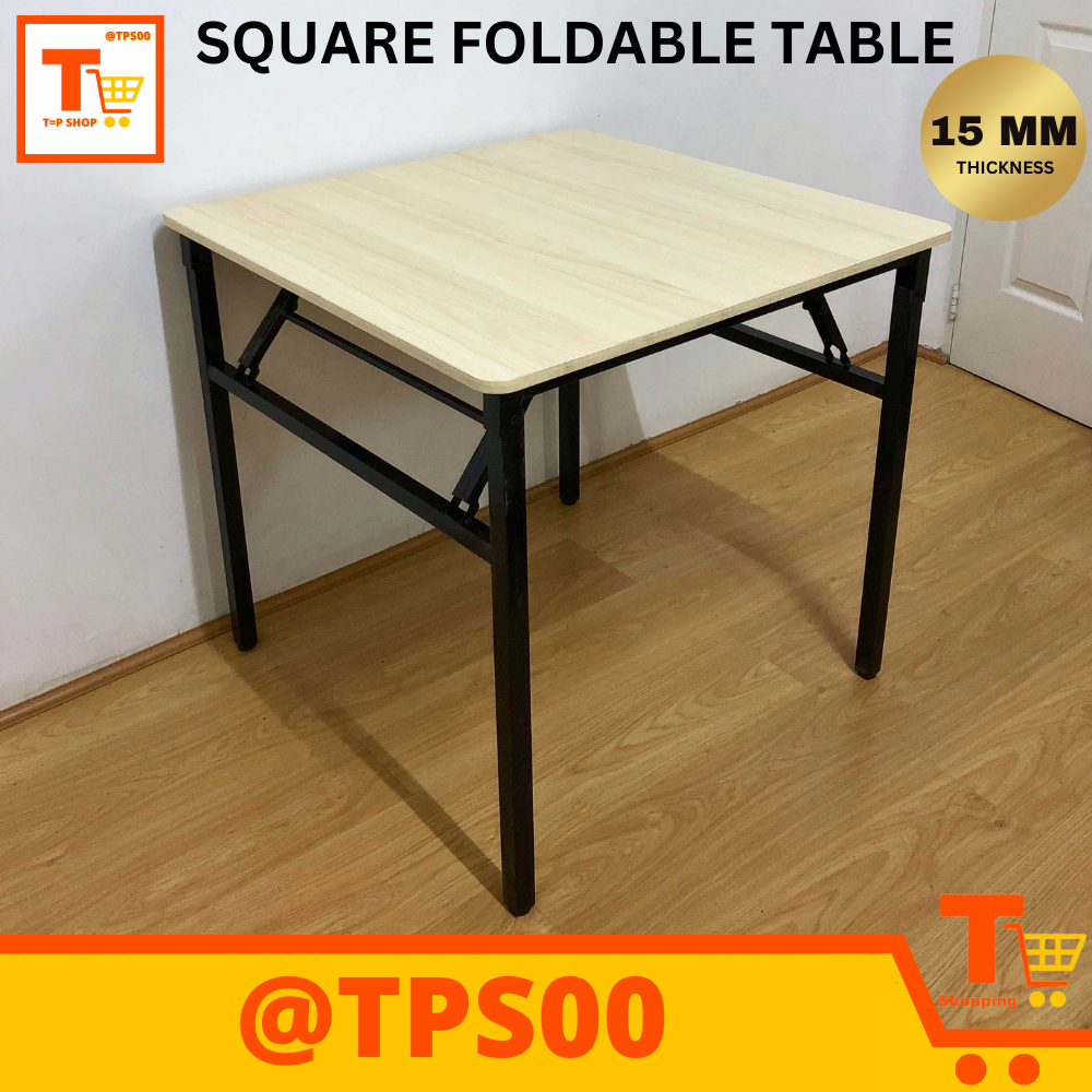 FOLDABLE/FOLDING SQUARE TABLE (60x60, 80x80) WITH METAL LEGS (LIGHT ...