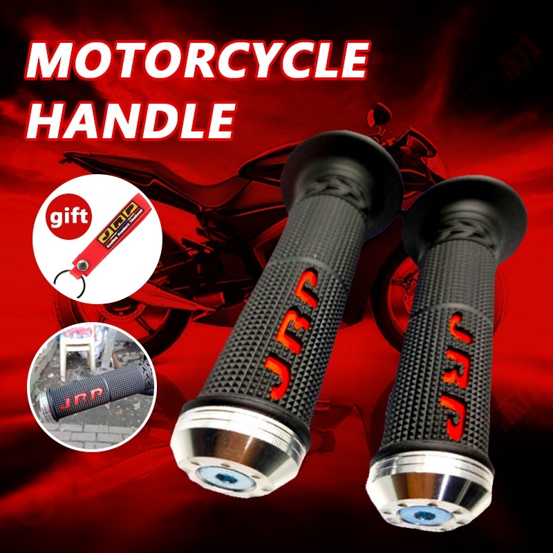 JRP Motorcycle Handle Grip with Bar End Universal Handle Soft Rubber ...