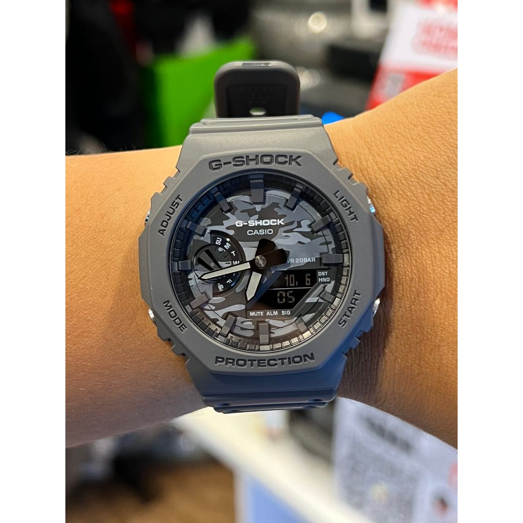 ORIGINAL G-SHOCK Analog Digital Camouflage Men's Watch GA-2100CA-8A / Legit G-Shock Oak Watch ...