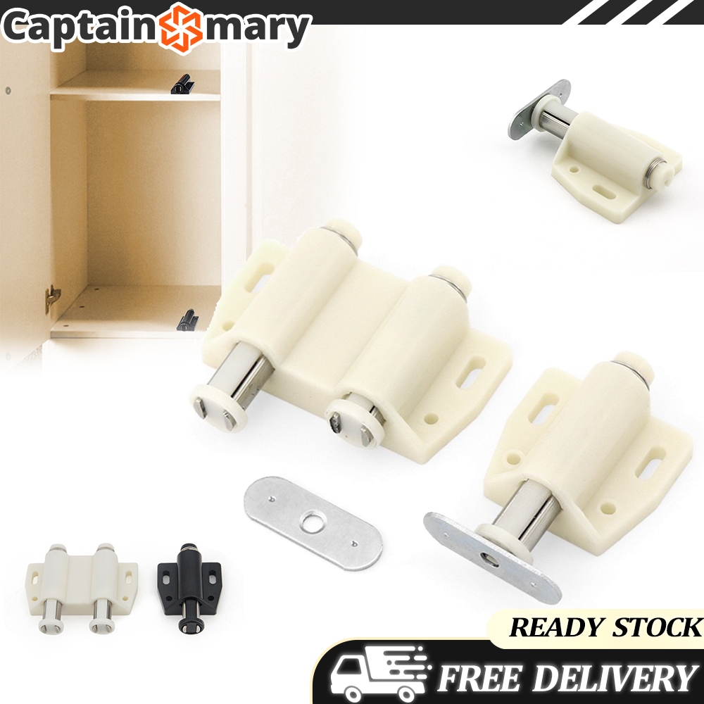 2PCS Single/Double Magnetic Touch Latch, Cabinet Push Open Double ...