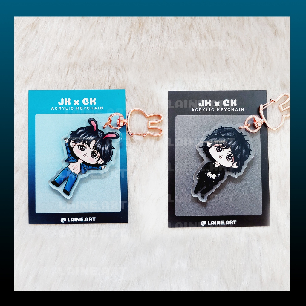 JK x CK Acrylic Charm Keychain Keyring by Laine.art / Jungkook BTS ...