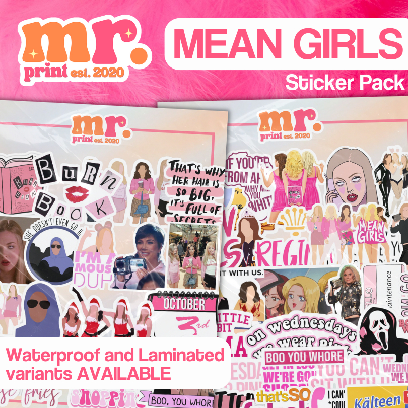 MEAN GIRLS | WATERPROOF STICKERS | Shopee Philippines