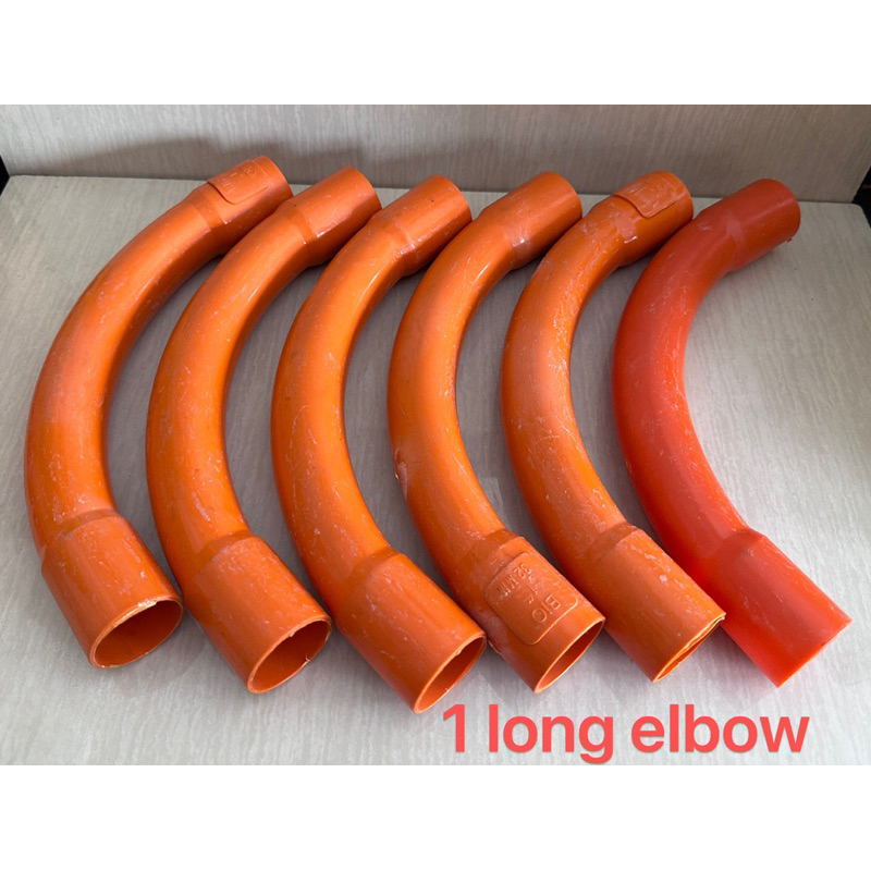PVC Conduit Elbow Short or Long 1/2 3/4 1 Orange Electrical Conduit ...