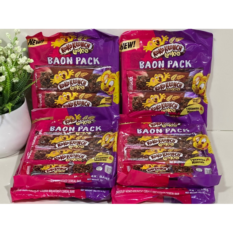 Koko Krunch Cookie Bars 4PCS Baon Pack 58g | Shopee Philippines