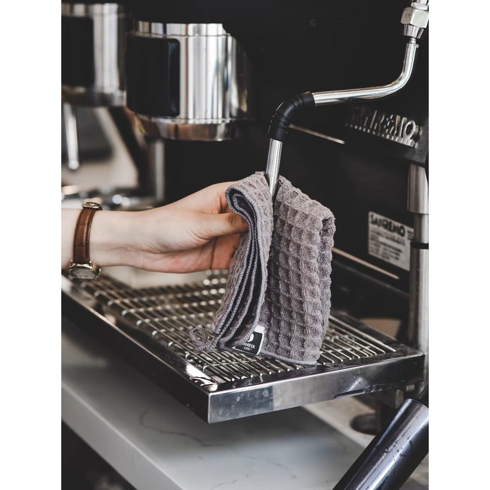 Coffee Machine Cleaning Bar Towel waffle grey 30x30cm Bar Counter ...