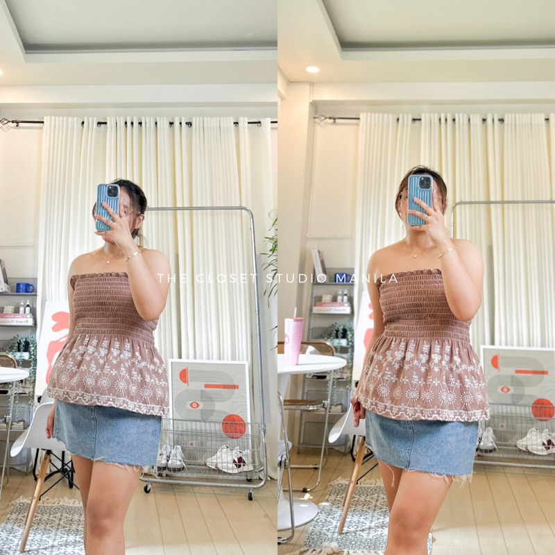 SUZY TOP — Smocking Tube Peplum | Shopee Philippines