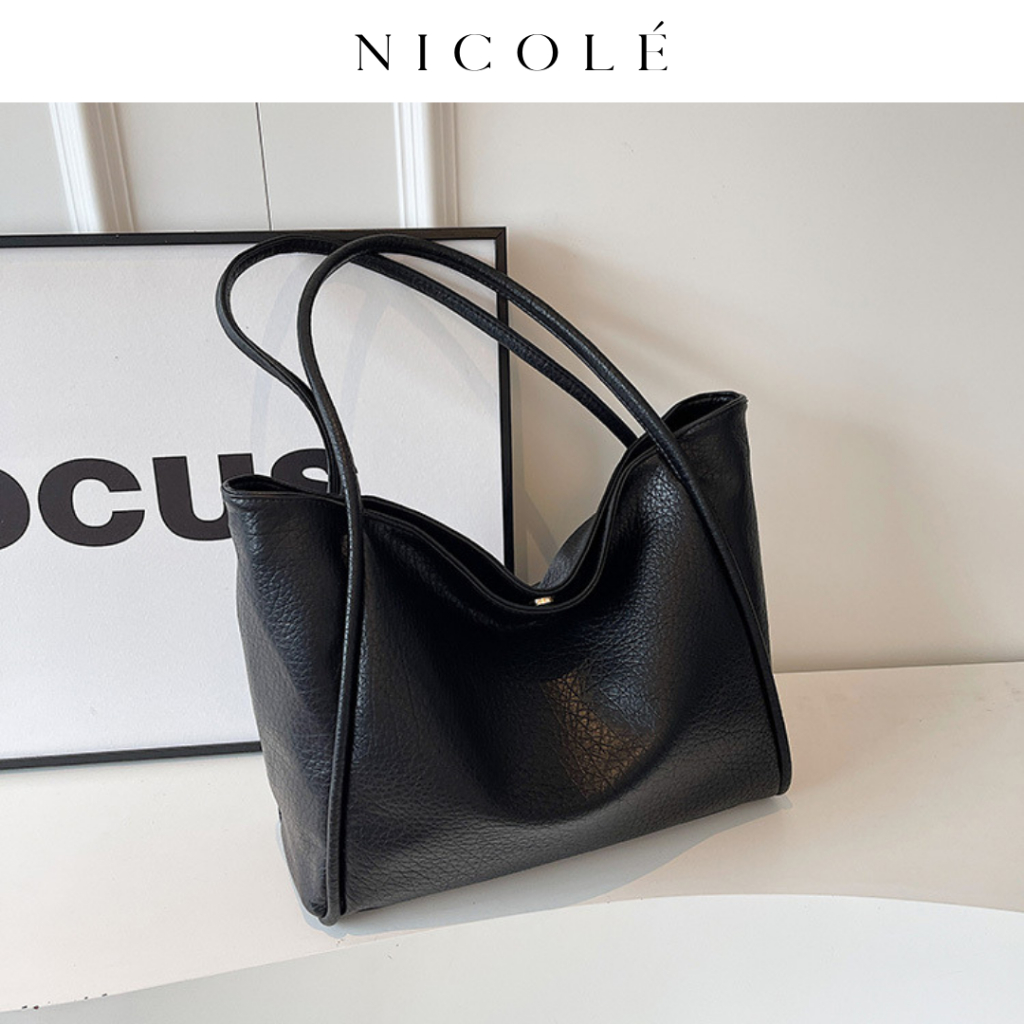 Elise Simple High Quality Scratch Proof Leather Tote Shoulder Bag ...
