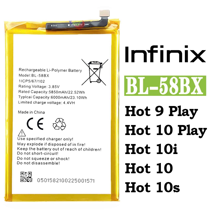 Infinix Battery Hot 9 Play /Hot 10 Play /Hot 10i / Hot 10/Hot 10s BL ...