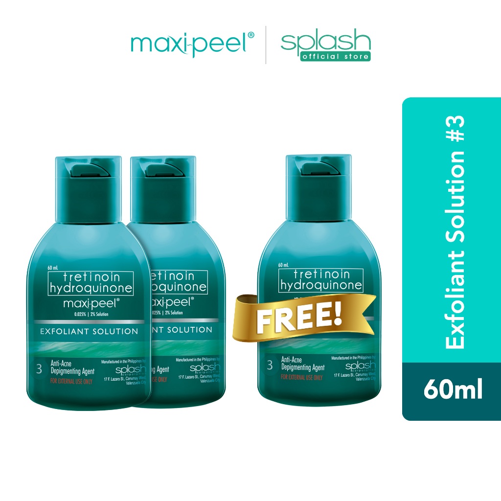 BUY 2 GET 1 Maxi-Peel Exfoliant Solution No.3 Anti-Acne Pimple Remover ...