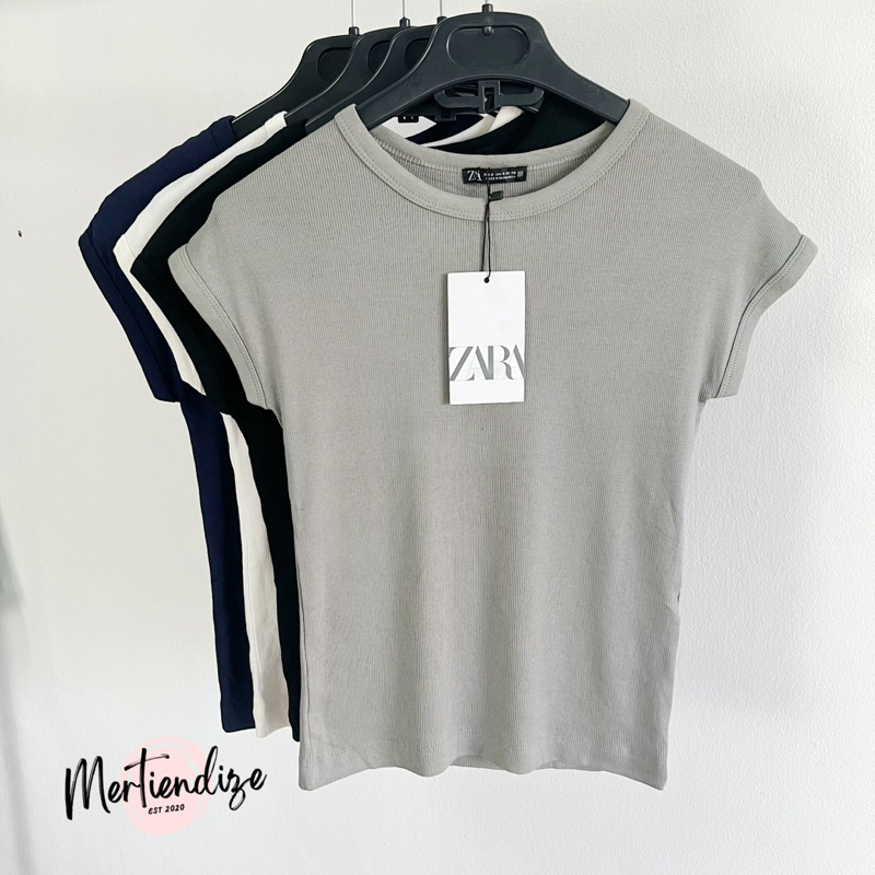 Zara Short Sleeve Ribbed Full Length Shirt | Authentic Overruns ...