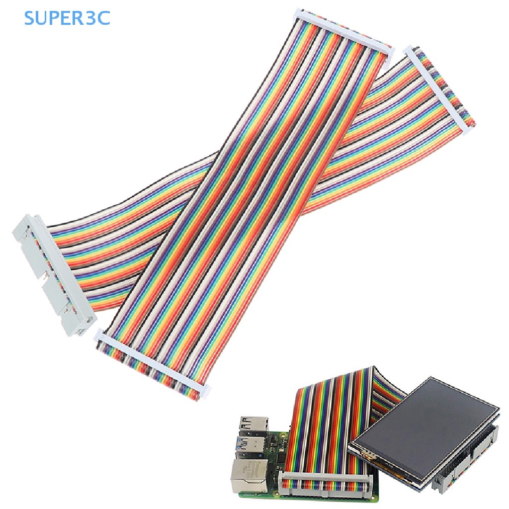 SUPER3C Raspberry Pi 40 Pin GPIO Cable Extension Wire for Raspberry Pi ...