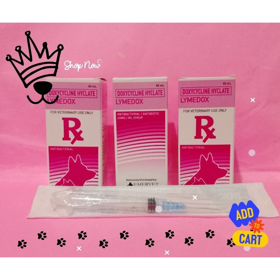 Lymedox (Doxycycline Hyclate) 60ml with FREE SYRINGE | Shopee Philippines