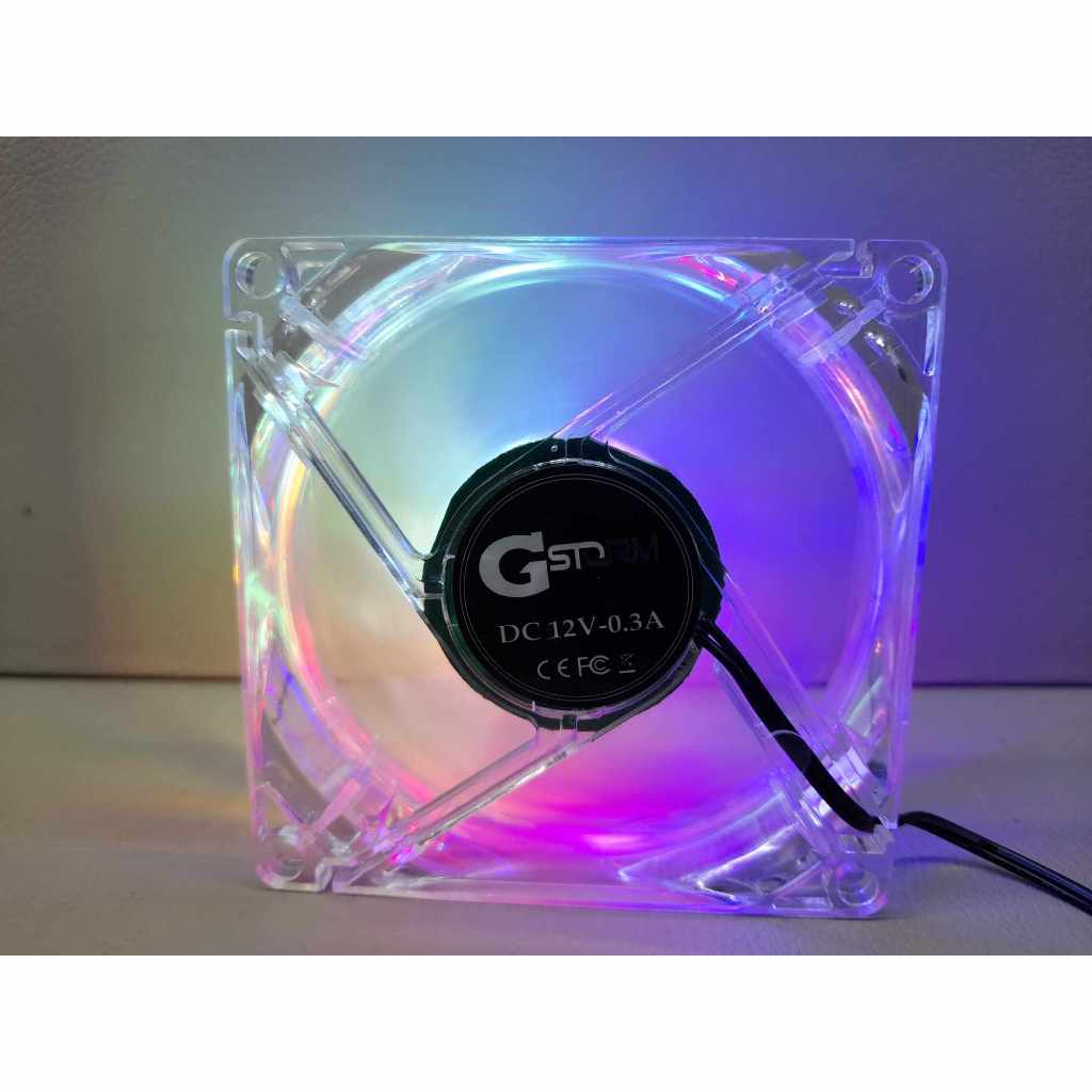 80MM LED RGB|RED|BLUE|WHITE EXHAUST FAN FOR PC AND DESKTOP(FREE SCREWS ...