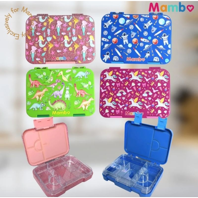 Mambo Bento Baon Box 4 to 6 Compartments Spillproof School Lunchbox For ...