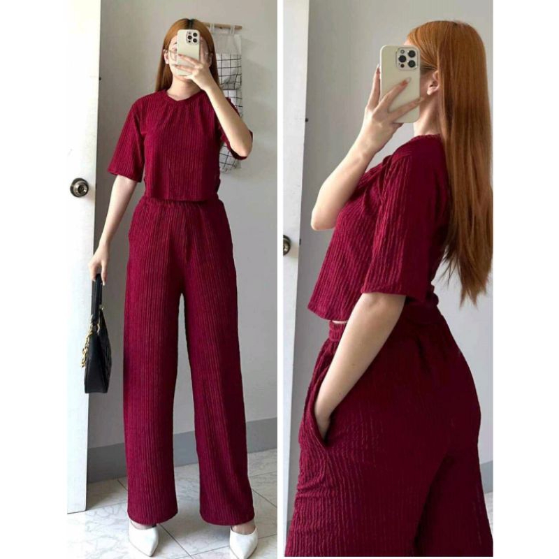 BKK TERNO TOPS PLUS WIDELEG PANTS WITH TWO POCKET SIDE SMALL TO SEMI ...