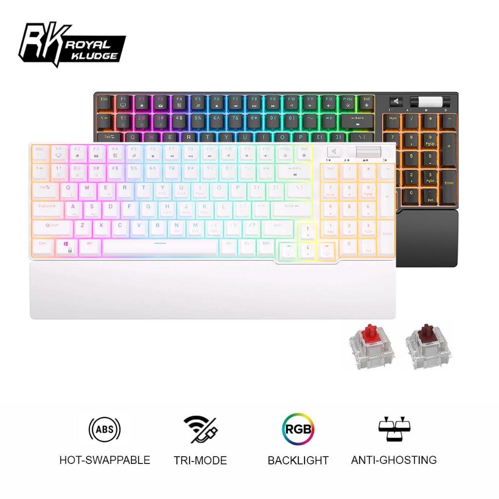 Royal Kludge RK96 Tri-Mode RGB 96 Keys Hot Swappable Mechanical ...